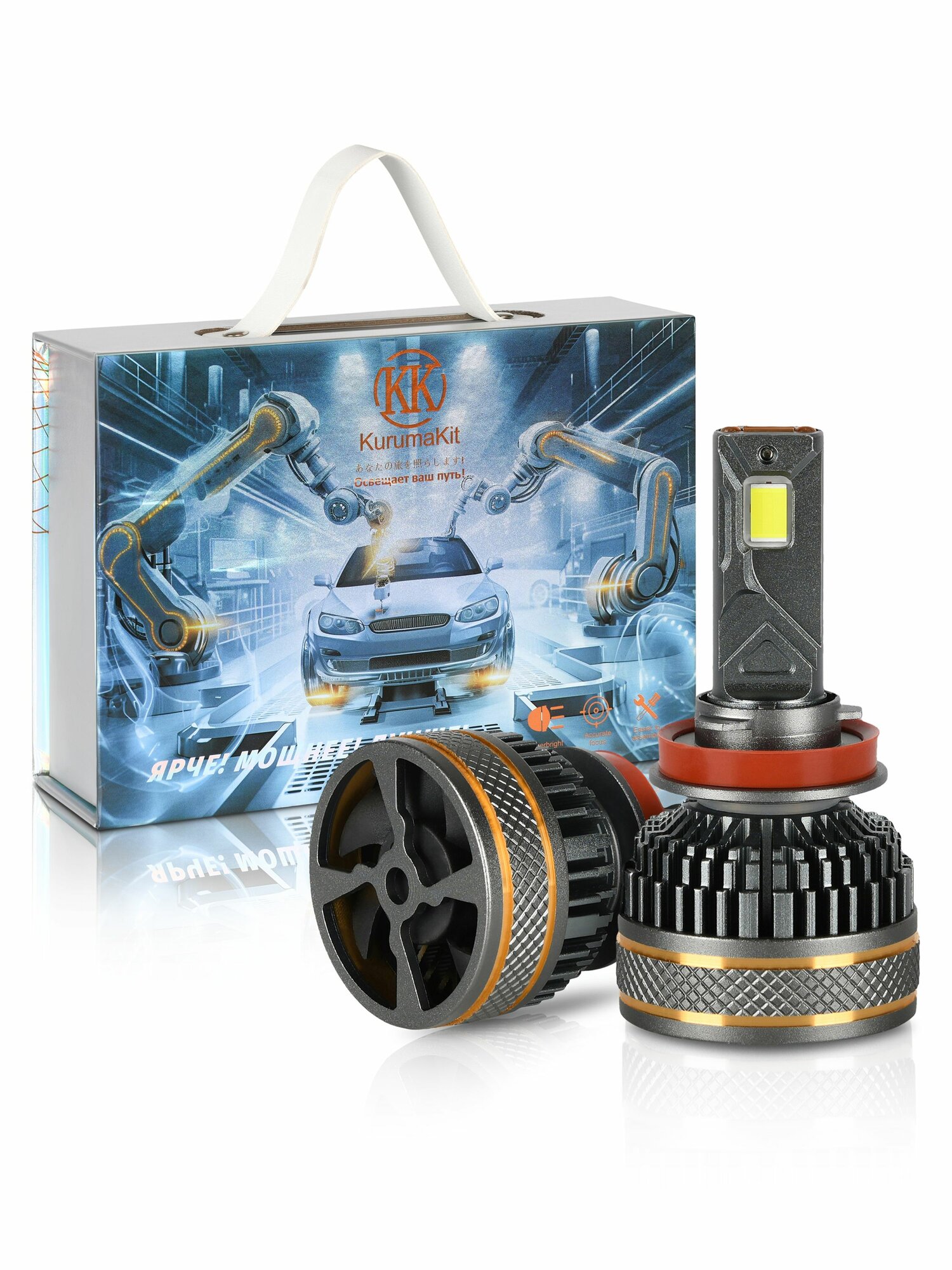 H11 K130 Лампа лед автомобильная для Lada Priora 2172, хэтчбек, рестайлинг, для противотуманных фар c 2013-2018г.