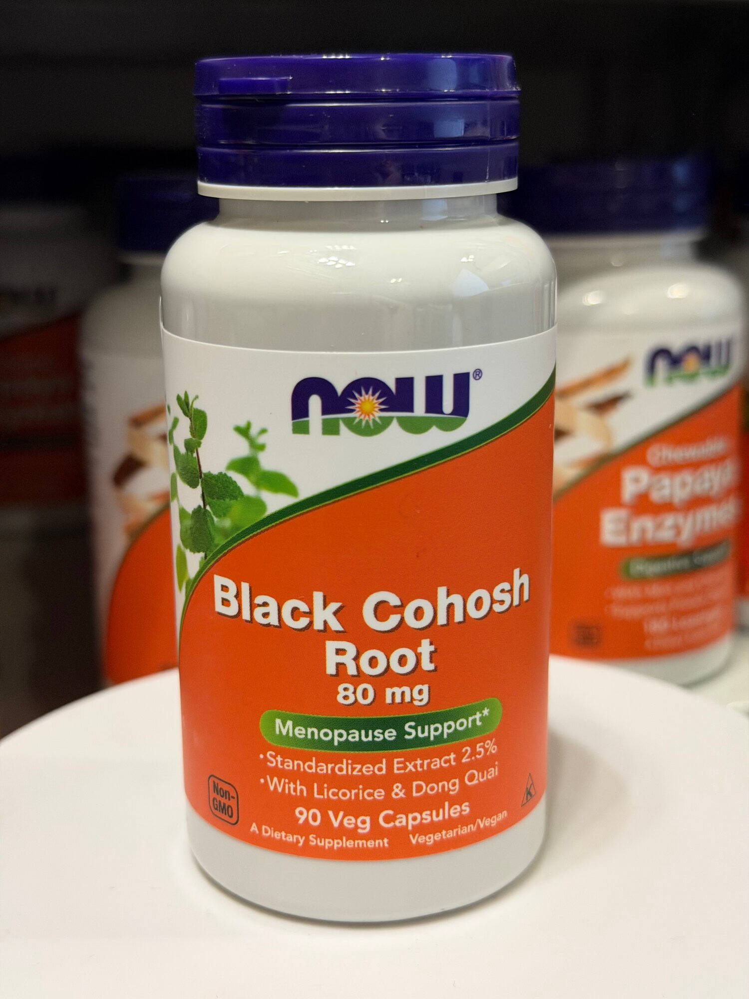 NOW Black Cohosh Root 80 mg - корень клопогона для женского здоровья и гормонального баланса, 90 капсул