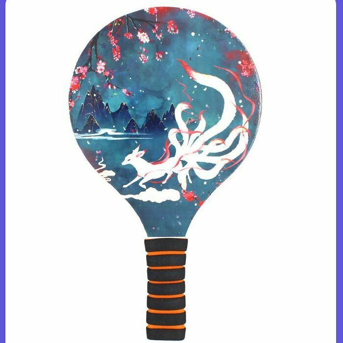 Высококачественная аутентичная бадминтонная ракетка Aokang, новая модель, набор для родителей и детей, из массива дерева, с тремя волосами, девятихвостый лис Дажи