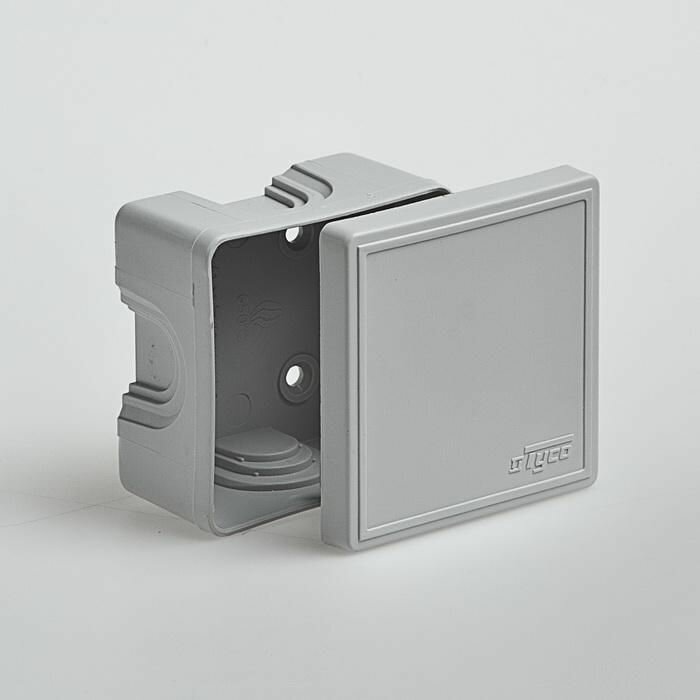 Коробка ОП Тусо распаячная 70х70х40мм свет. сер. IP44 Ruvinil 65006