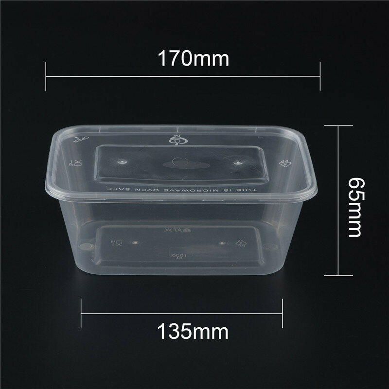 Одноразовая коробка для еды, квадратная ланч-бокс, бенто, прозрачная пластиковая посуда, оптовая продажа, коробка для доставки фастфуда, упаковка
