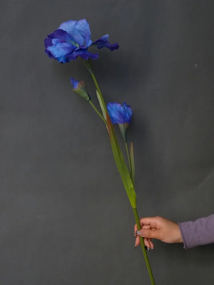 Искусственный шелковый цветок Ирис WQNJIN blue