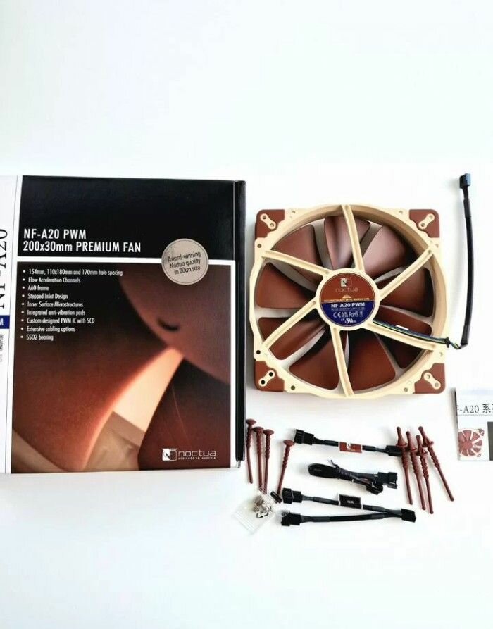 Вентилятор 200x200x30 мм Noctua NF-A20 PWM 12 В