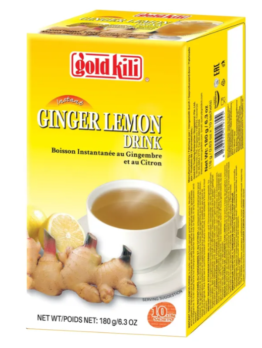 Имбирный напиток с мёдом и лимоном быстрорастворимый, коробка 180 г, Gold Kili.