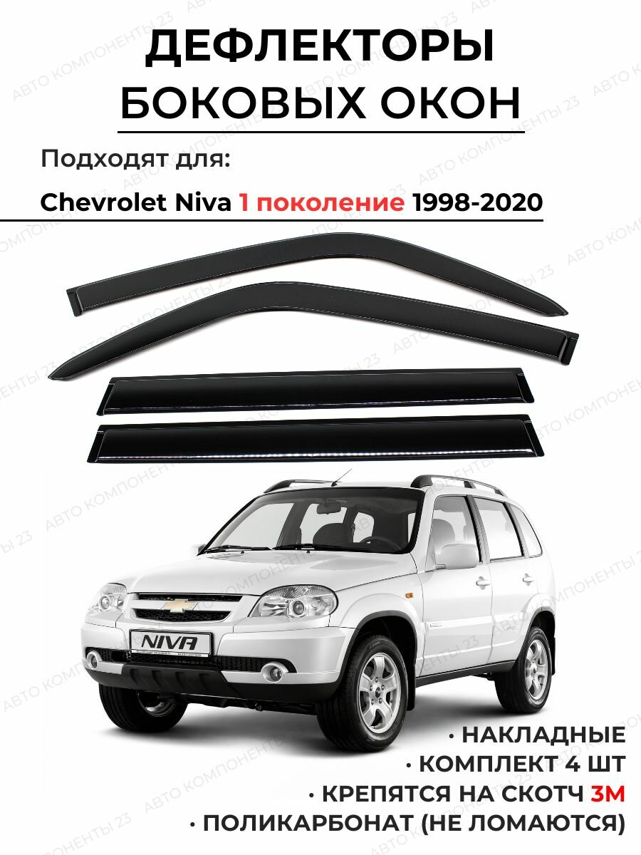 Дефлекторы окон Шевроле Нива ВАЗ 2123 / Travel / Ветровики Chevrolet шевик Тревел Трэвел