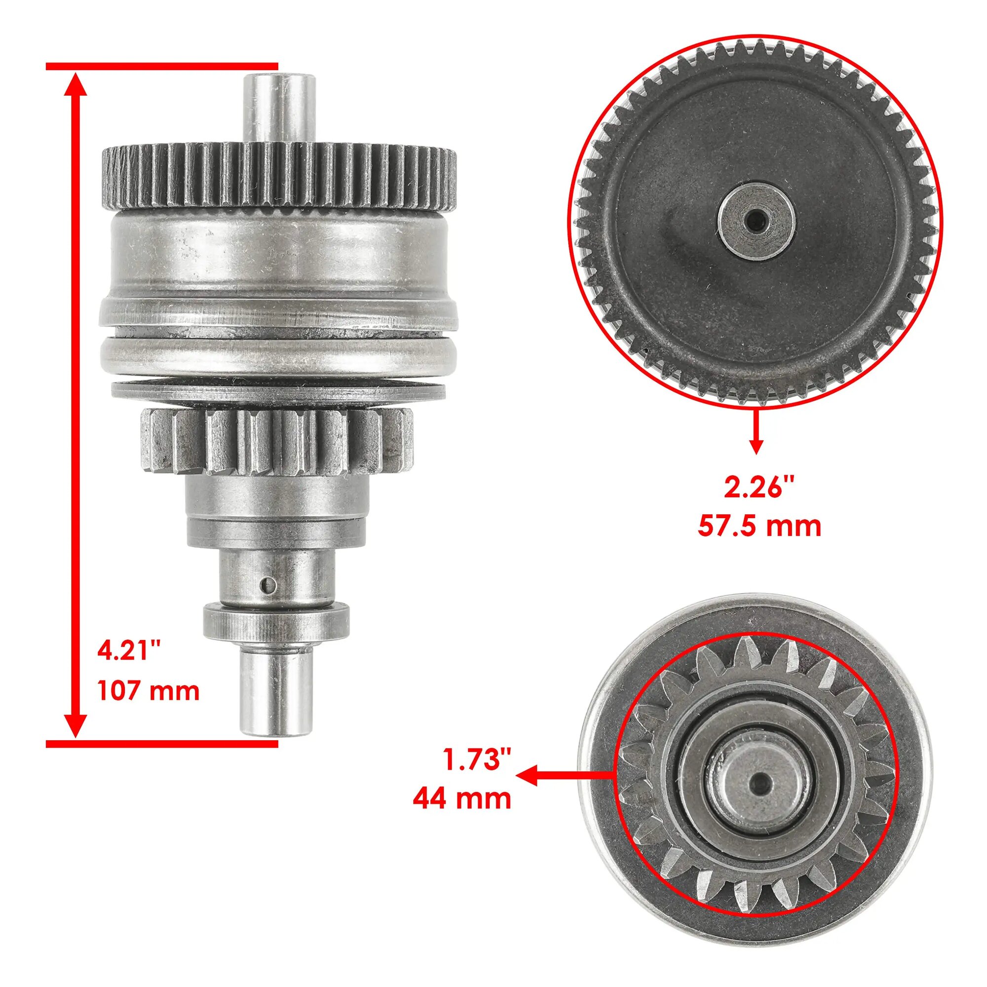 Стартер Bendix 107 мм, 57.5 мм, 44 мм, Цвет: 1pc Bendix