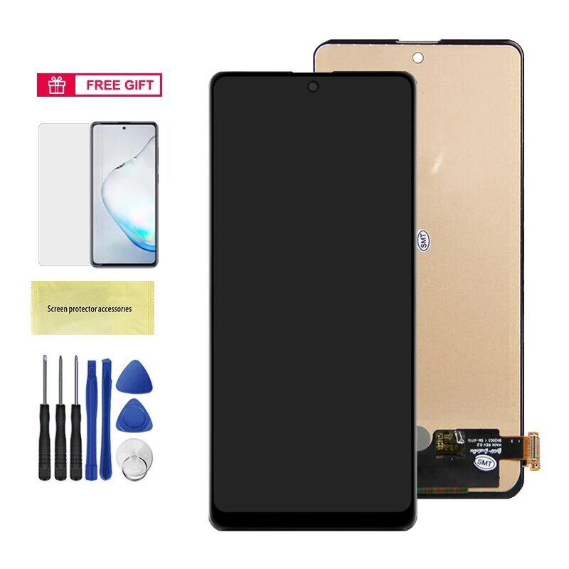 Экран Super AMOLED A71, для Samsung Galaxy A71 A715 A715F A715FD ЖК-дисплей, цифровой сенсорный экран с заменой рамки