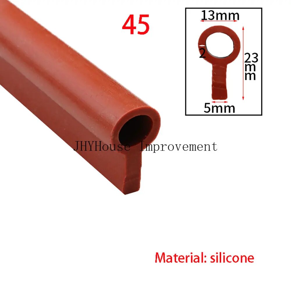 Термостойкая уплотнительная лента силиконовая P-типа 9 форм P-45