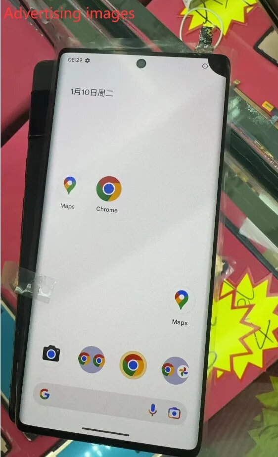 6.71-дюймовый LCD-экран с дефектом (пиксельная дефектность) для Google Pixel 6 Белый, 6pro Big Dot