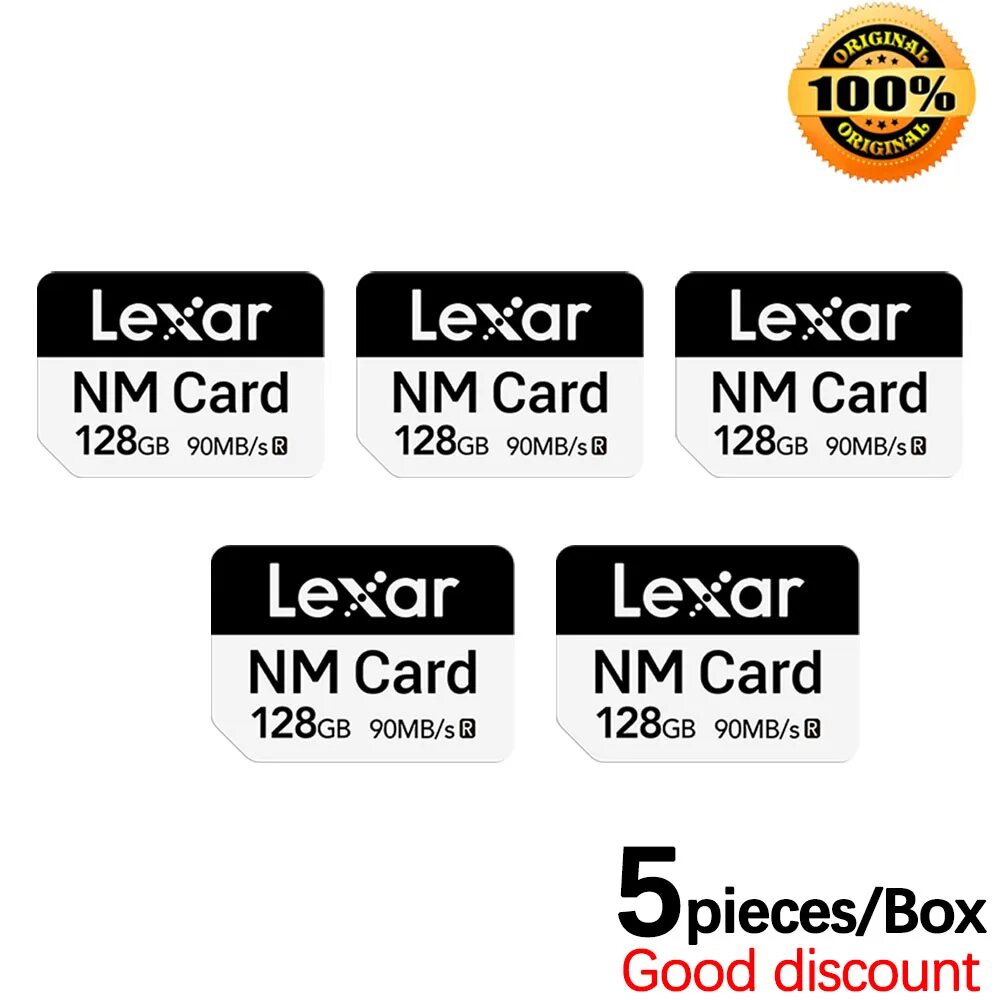 Lexar NM nCARD карта памяти для Huawei 128/256/512 ГБ 128GB-5PCS