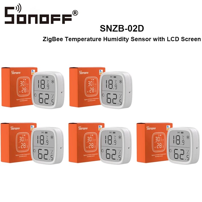 SONOFF SNZB 02D Датчик температуры и влажности SNZB-02D 5PCS