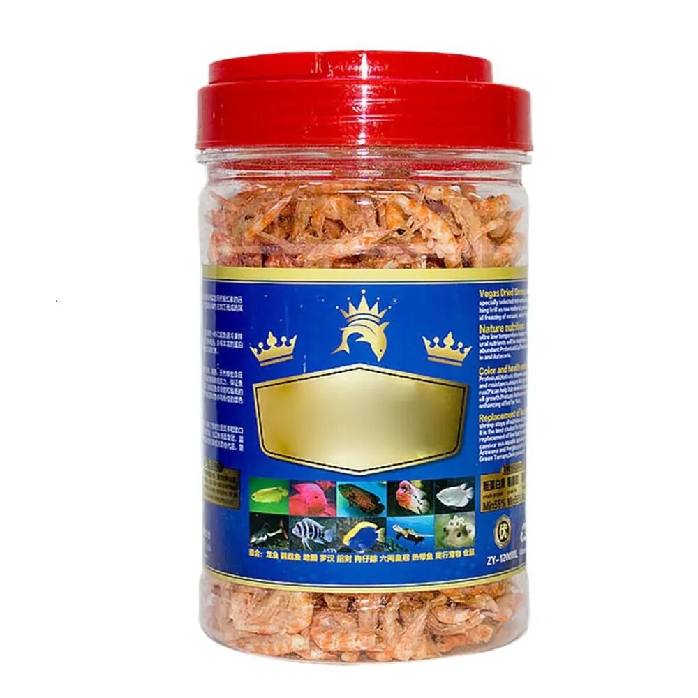 Сушёные креветки для аквариумных рыб и черепах, - 1200ml