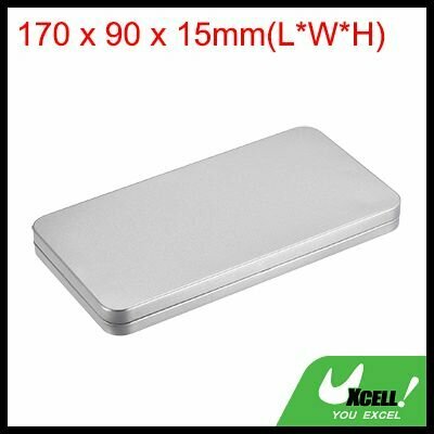 Коробка металлическая Uxcell 17x9x1.5см с крышкой