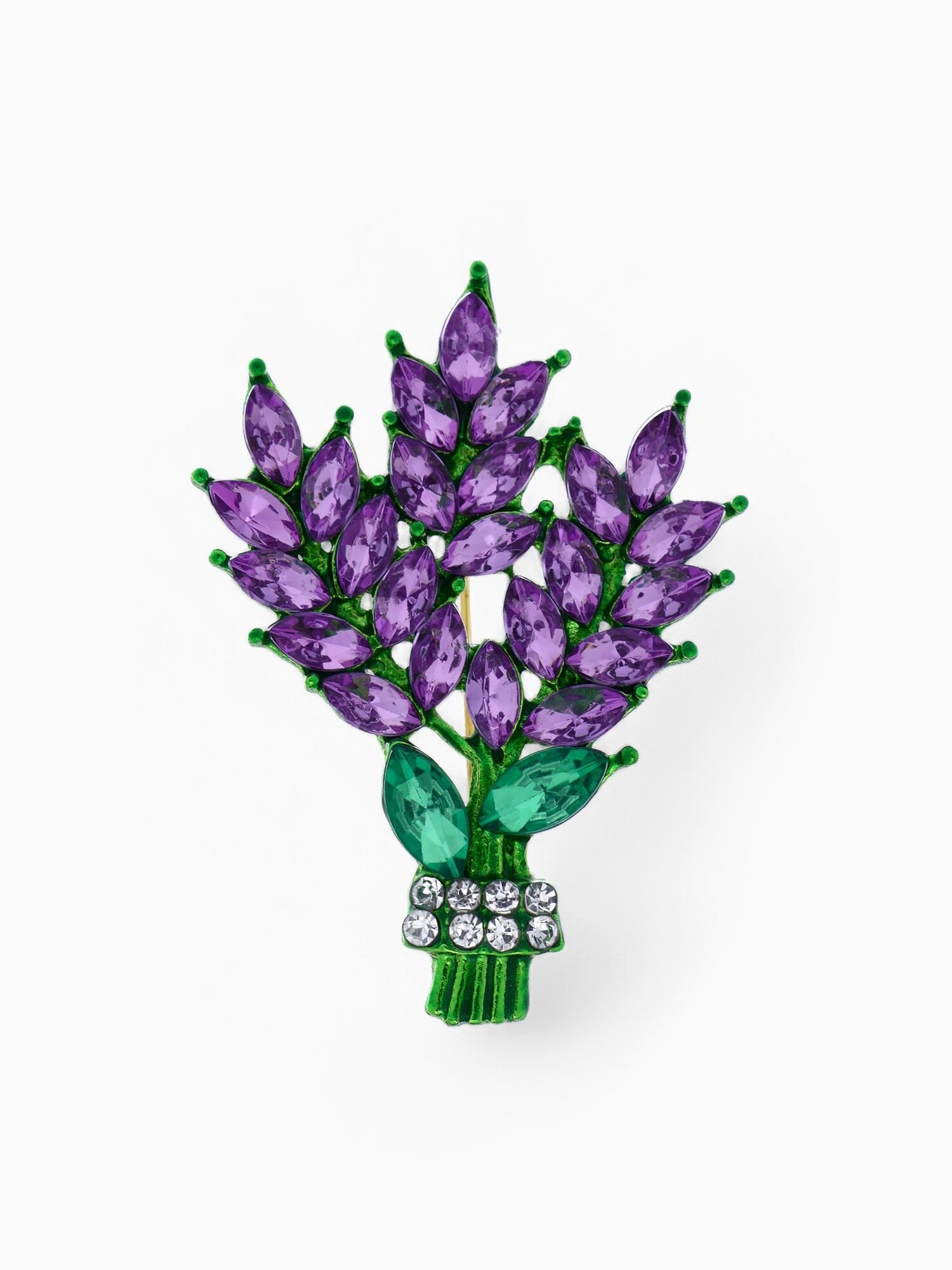 Брошь, стекло, эмаль, стразы