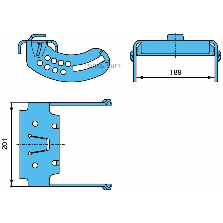 Кронштейн рессоры от официального дистрибьютора, BPW, артикул 0516546570