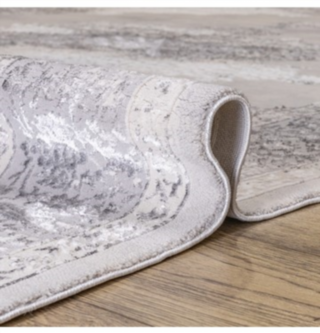 Ковер Турецкий Prado дизайн N887A цвет WHITE / GRAY2 Овал 2x2.9м