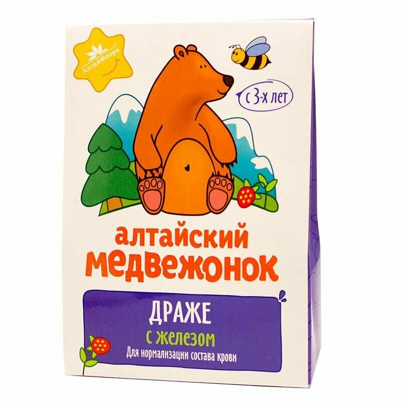 Пищевая добавка для детей АлтайФлора драже с железом, 75 г, способствует нормализации состава крови