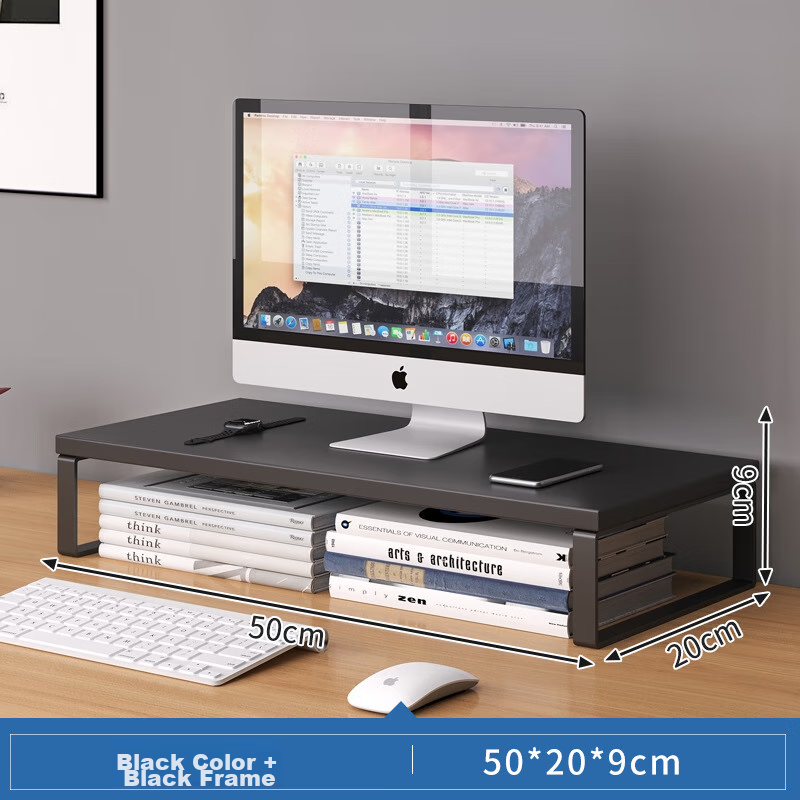 Jinghuisichuang Computer Monitor Riser, Single-Layer Display Stand, Height-Increasing Base, Desktop Support, Tabletop Storage Rack, Office Organizer