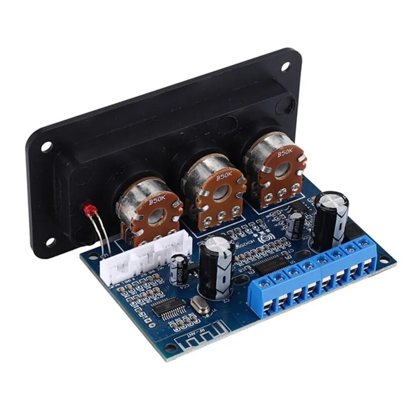 2,1-канальный цифровой усилитель мощности, плата 2X25 Вт + 50 Вт, Bluetooth 5,0, сабвуфер класса D, аудиоусилитель, постоянного тока 12-20 В
