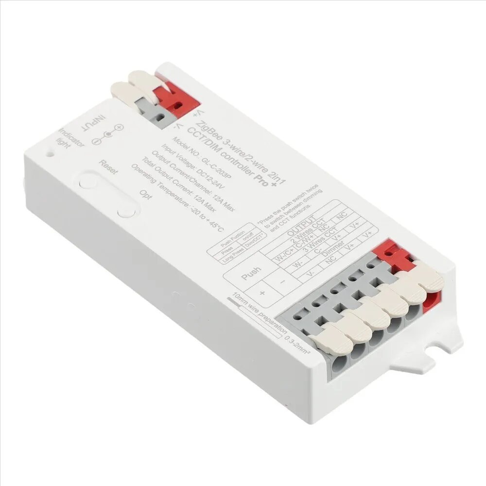 ZigBee 3.0 Pro+ 2в1 CCT Контроллер Светодиодной Ленты С Диммером, 12-24 В Постоянного Тока