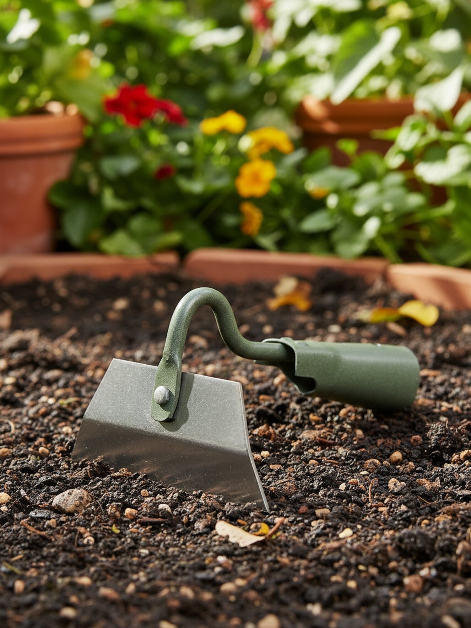 Тяпка Авангард клепанная из нержавеющей стали 120х50 мм без черенка садовая