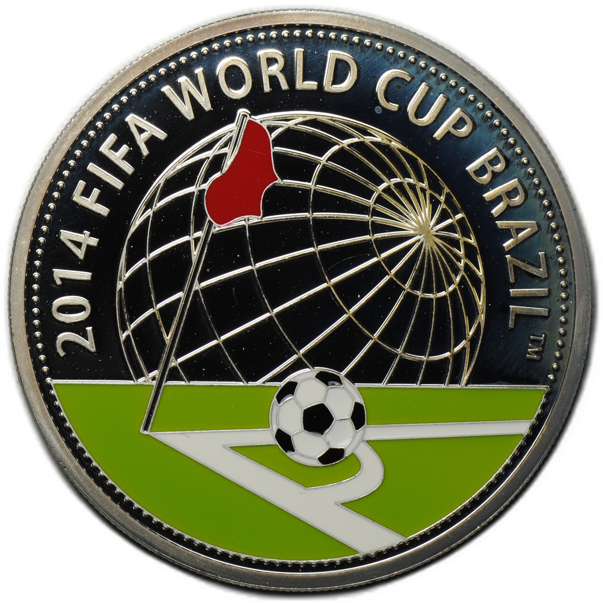 Монета 10 рублей 2013 Чемпионат мира по футболу в Бразилии 2014 Беларусь