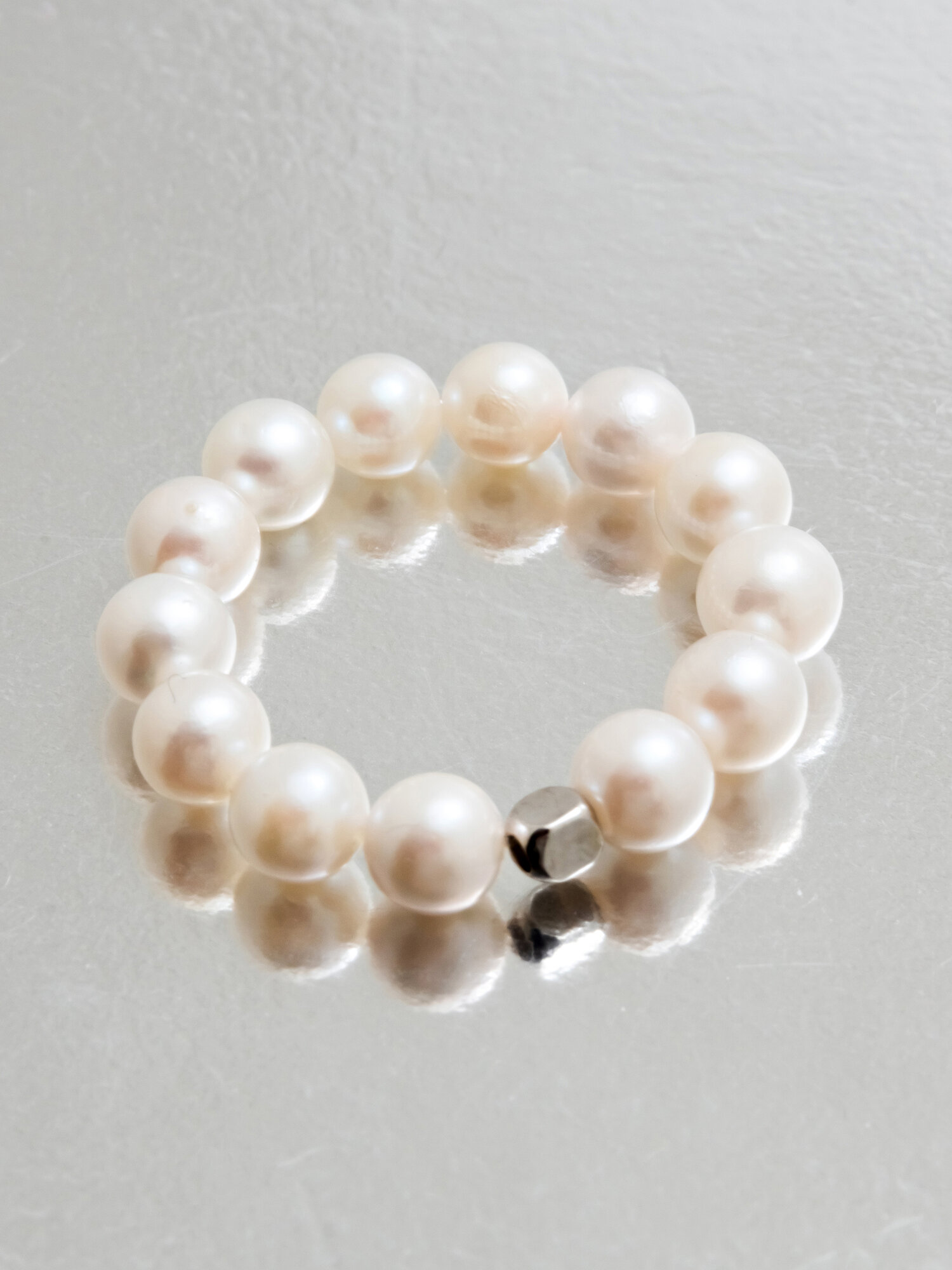 Кольцо, жемчуг культивированный