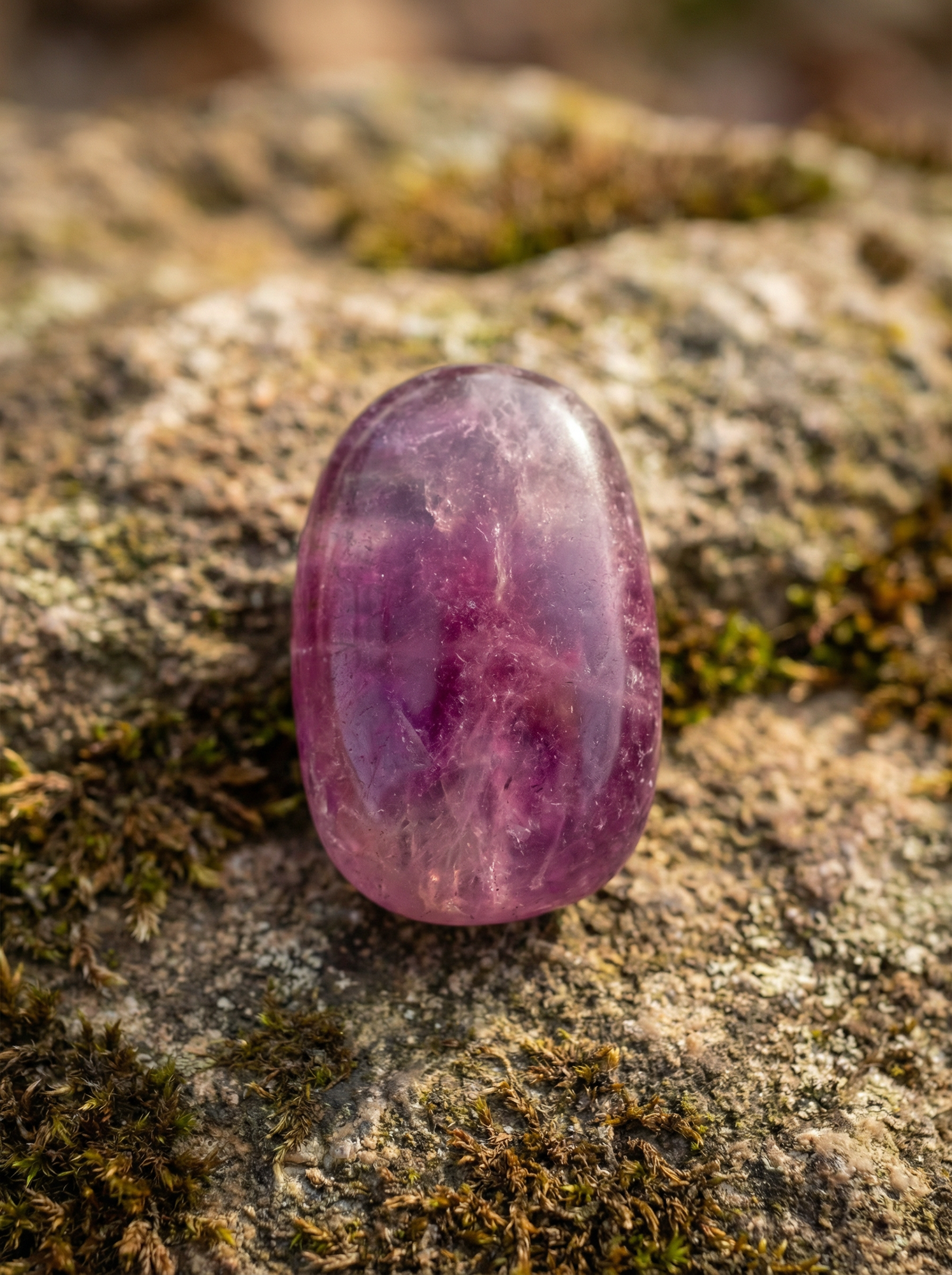 Флюорит натуральный камень, галтовка, 2-2.5 см, зелёные, фиолетовые, жёлтые, 1 штука