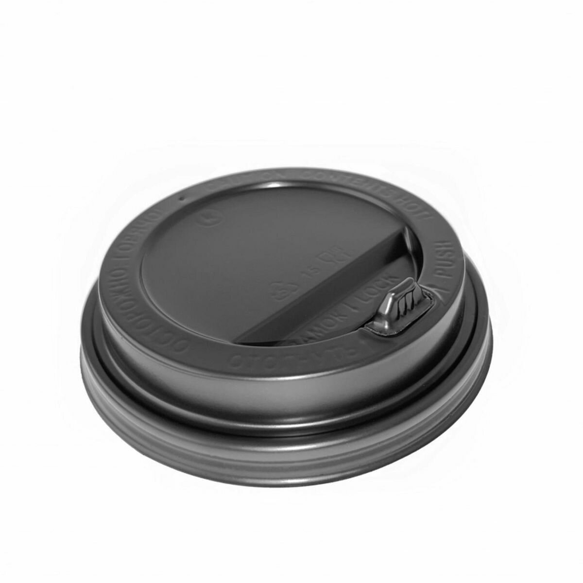 Крышка для стакана с клапаном, ПП, D=80мм, черная, 2000шт. (1986236)
