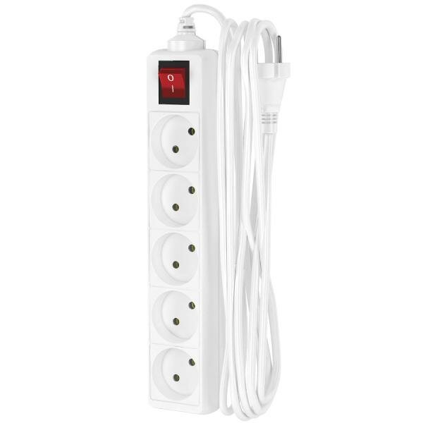 Удлинитель Фотон 21206 10-55S (5м, 5 розеток, белый)