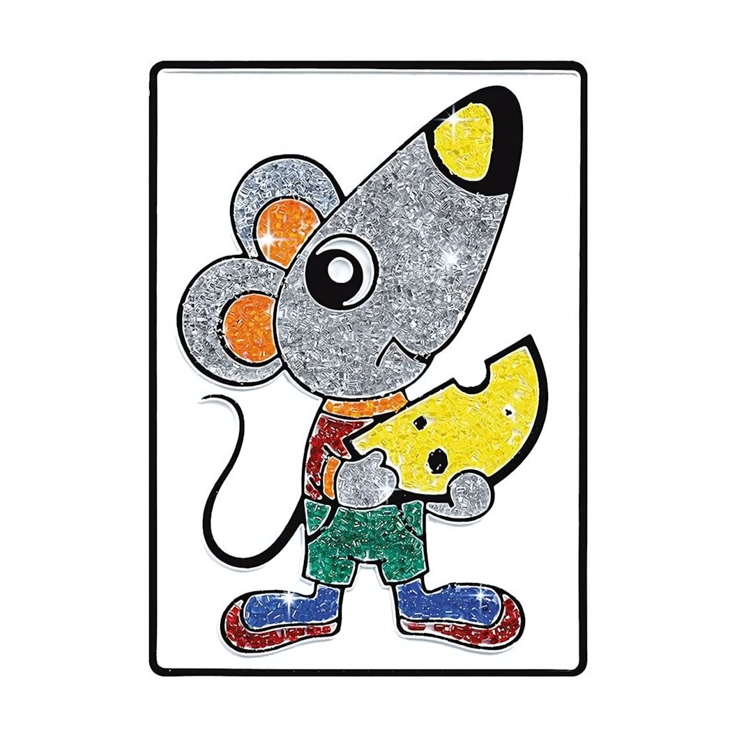 Набор для творчества Maxiart, картина кристаллами "Мышонок", 12х18см – создай блестящего друга!