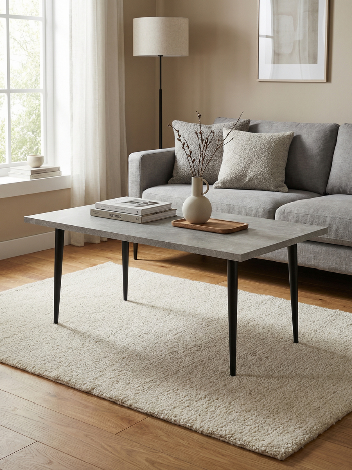 Журнальный столик Квадро-М Бергамо 6 Прямоугольный, Ателье светлый лак