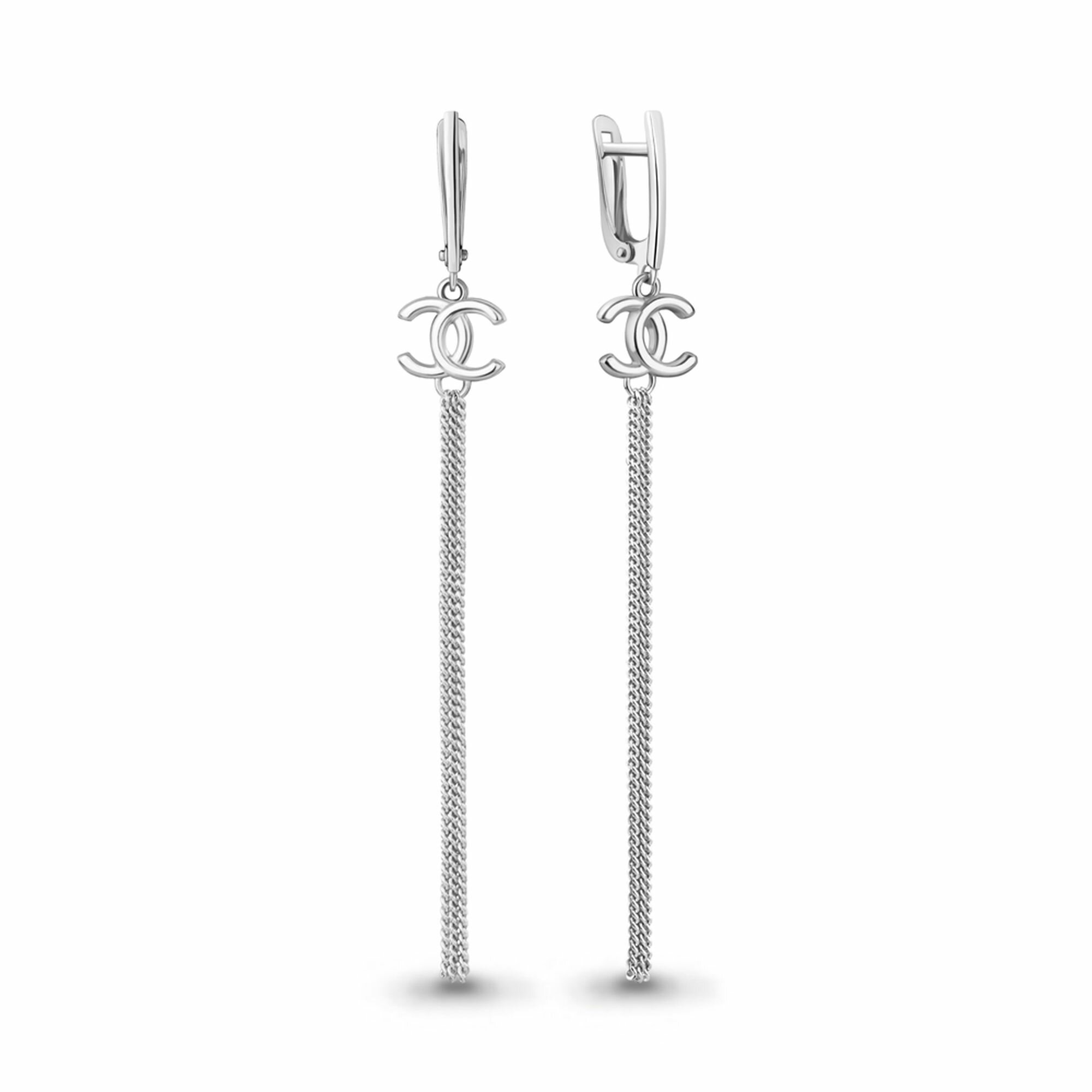 Серьги Diamant online, серебро, 925 проба, родирование