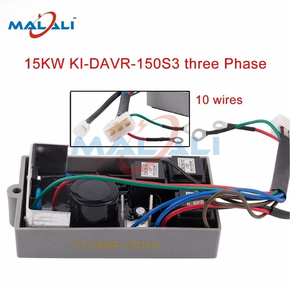 Malali KI-DAVR-150S3 AVR 220В для однофазных/трехфазных генераторов Kipor до 15КВт