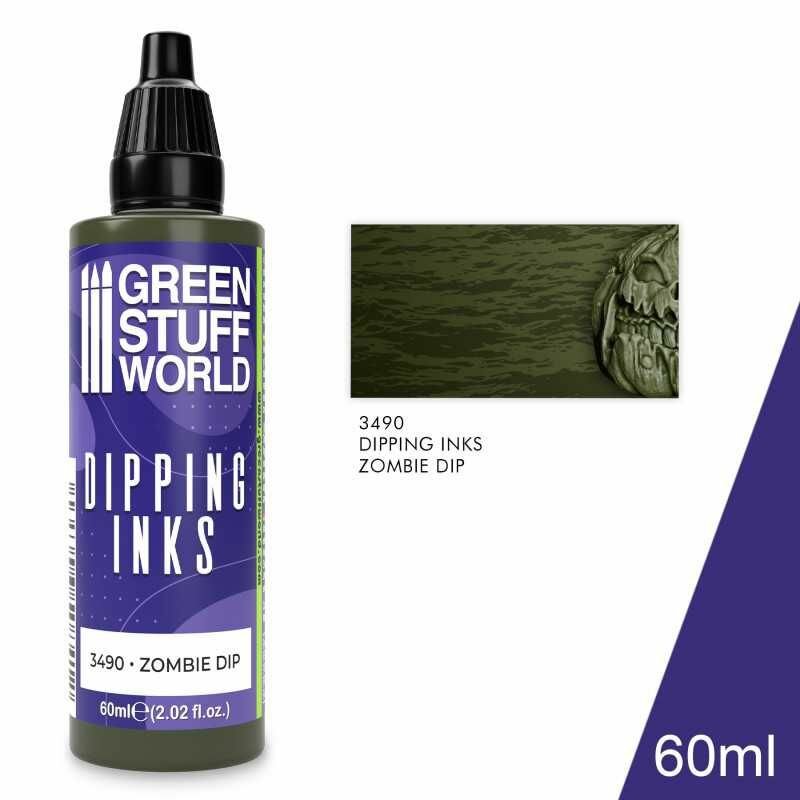 Краска акриловая 3490 цвет Zombie Dip, 60 мл, Dipping Inks, Green Stuff World
