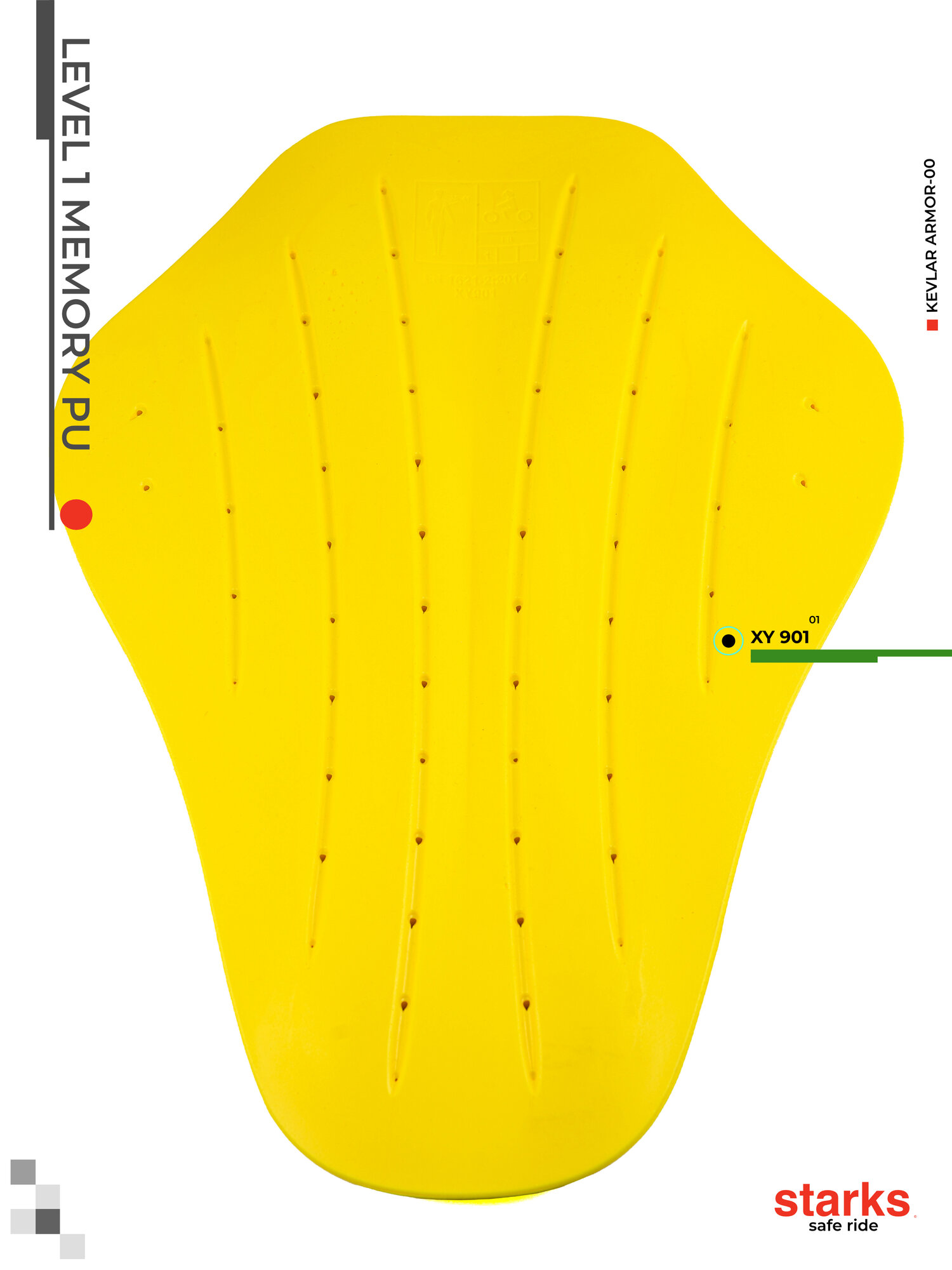 Защита спины XY901 LEVEL1 MEMORY PU, мотоэкипировка, мото, защита корпуса