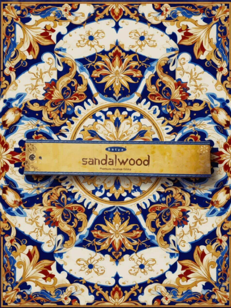 SANDALWOOD Premium Incense Sticks, Satya (сандаловое дерево премиальные благовония, Сатья), 15 г.