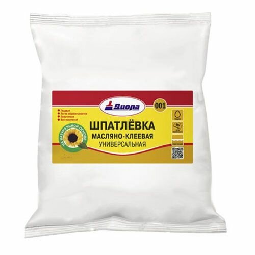Шпатлевка масляно-клеевая Диола универсальная, Д-001, пакет весом 2.0 кг (4006)