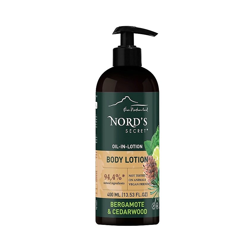 NORD'S SECRET Лосьон для тела увлажняющий Бергамот и кедр Body Lotion Bergamote & Cedarwood, 400 мл