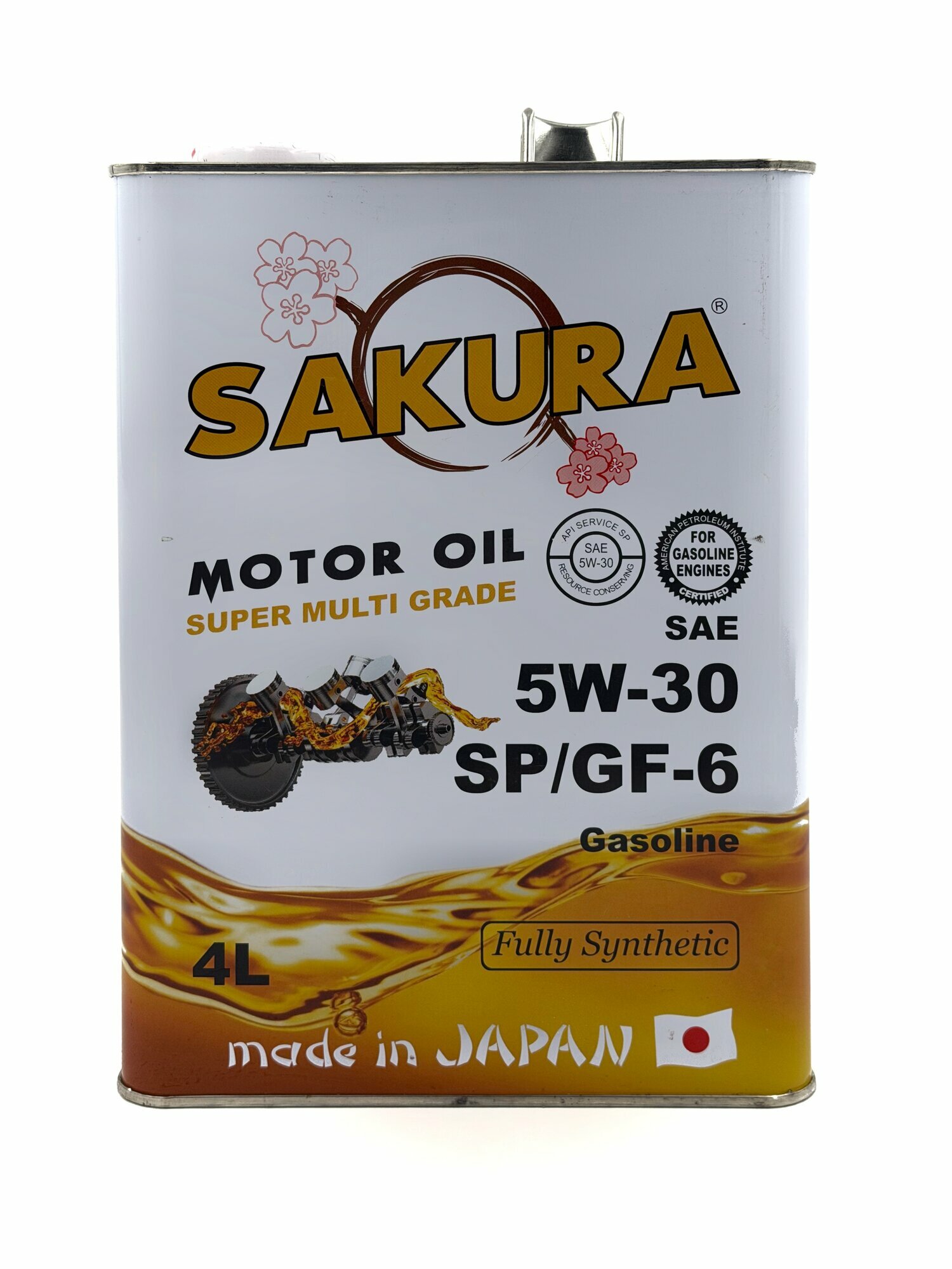 Масло моторное SAKURA Super Multi Grade 5W-30, 4 литра, API SP ILSAC GF-6A
