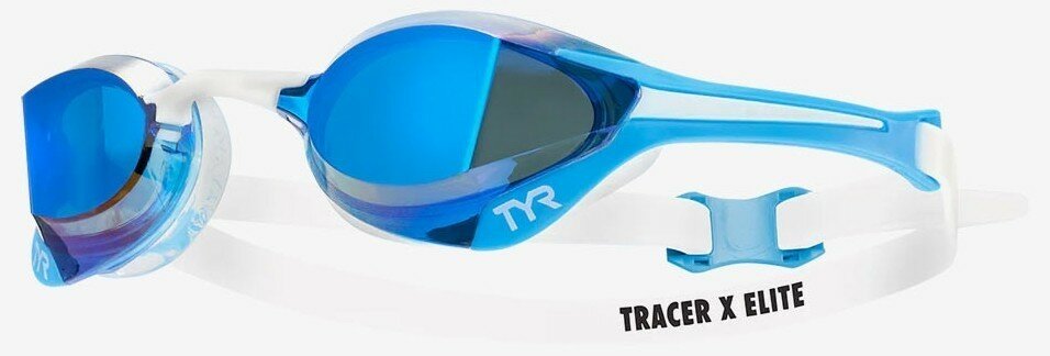 Очки для плавания TYR Tracer-X Elite Racing Mirrored 462 Голубой (462 Голубой, O/S)