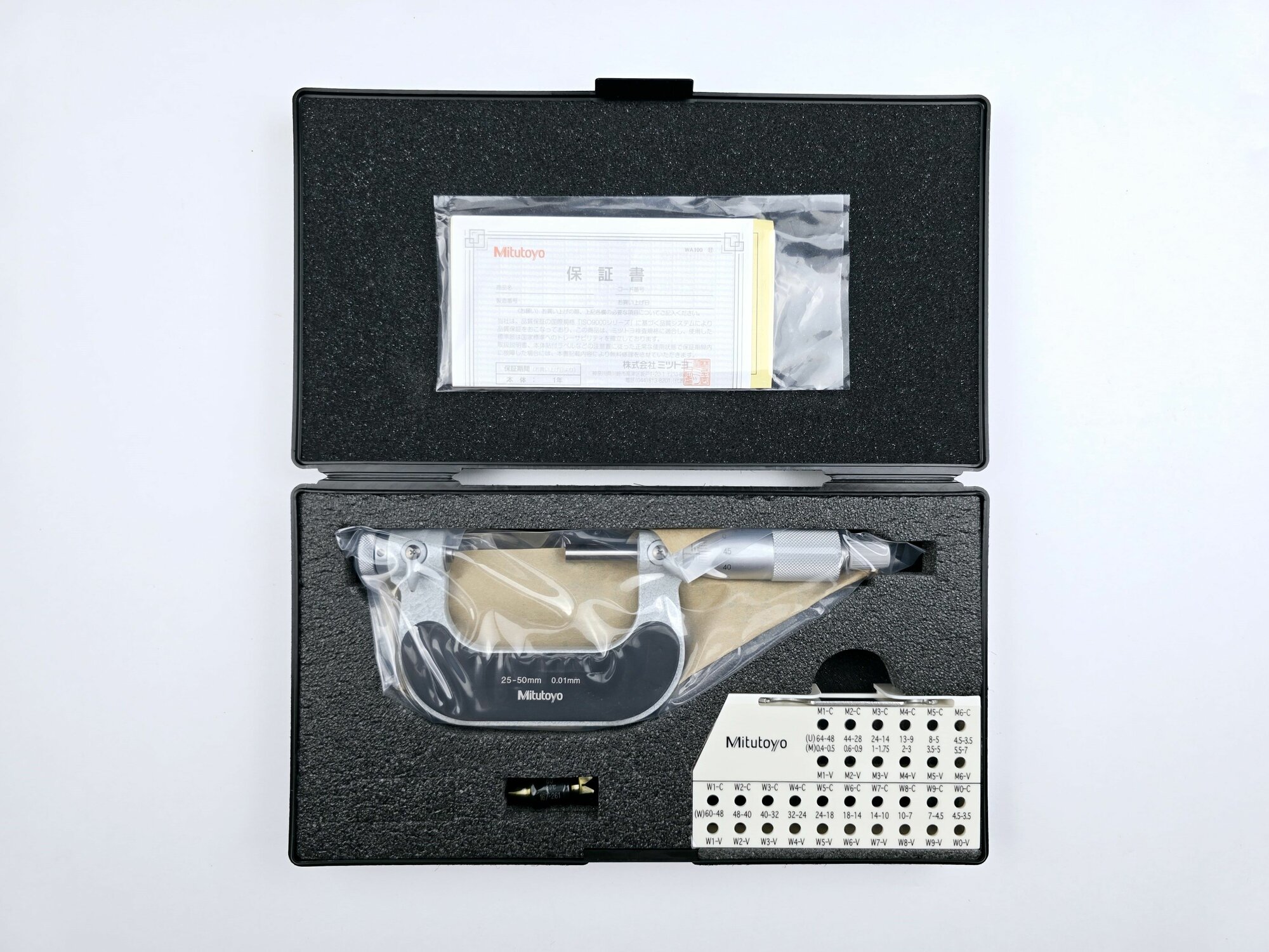 Микрометр для измерений резьбы 25-50мм 0.01мм Mitutoyo (Япония) 126-126