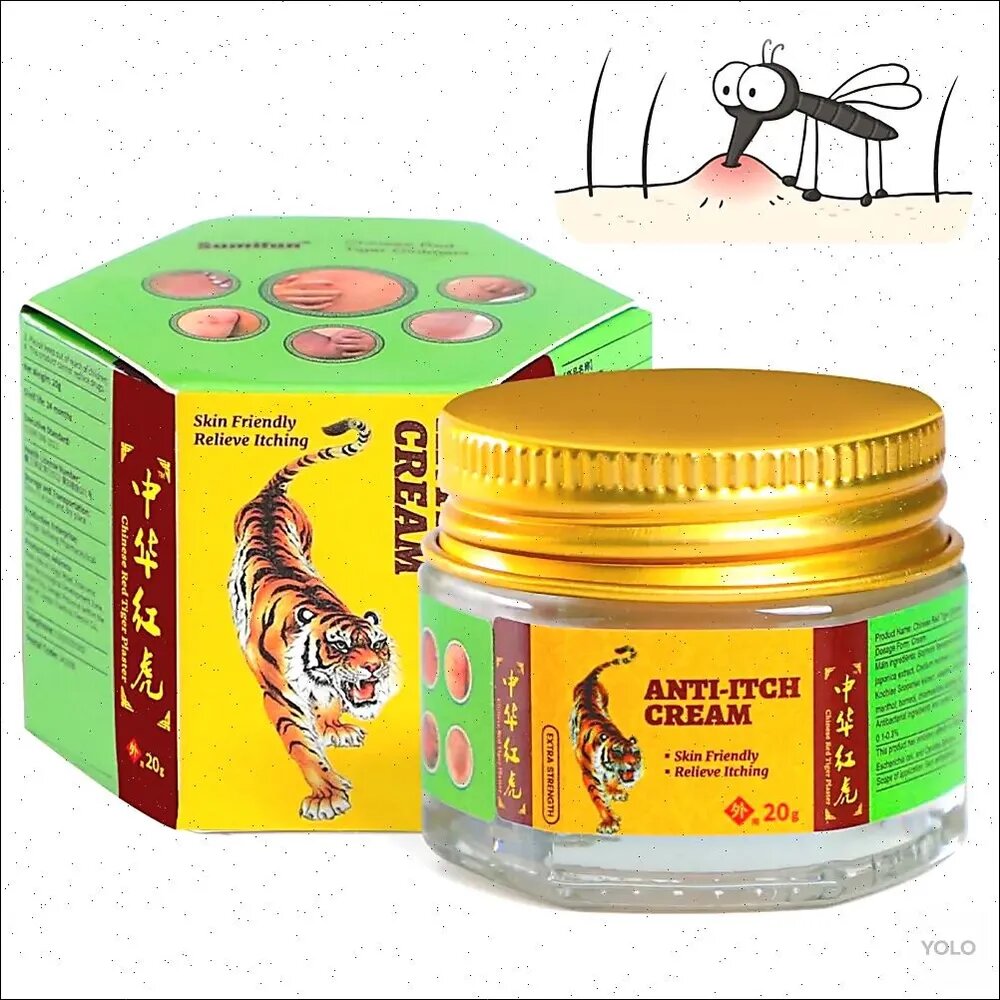 Sumifun Anti-Itch Cream Китайский красный тигровый пластырь 20 г Уход за кожей