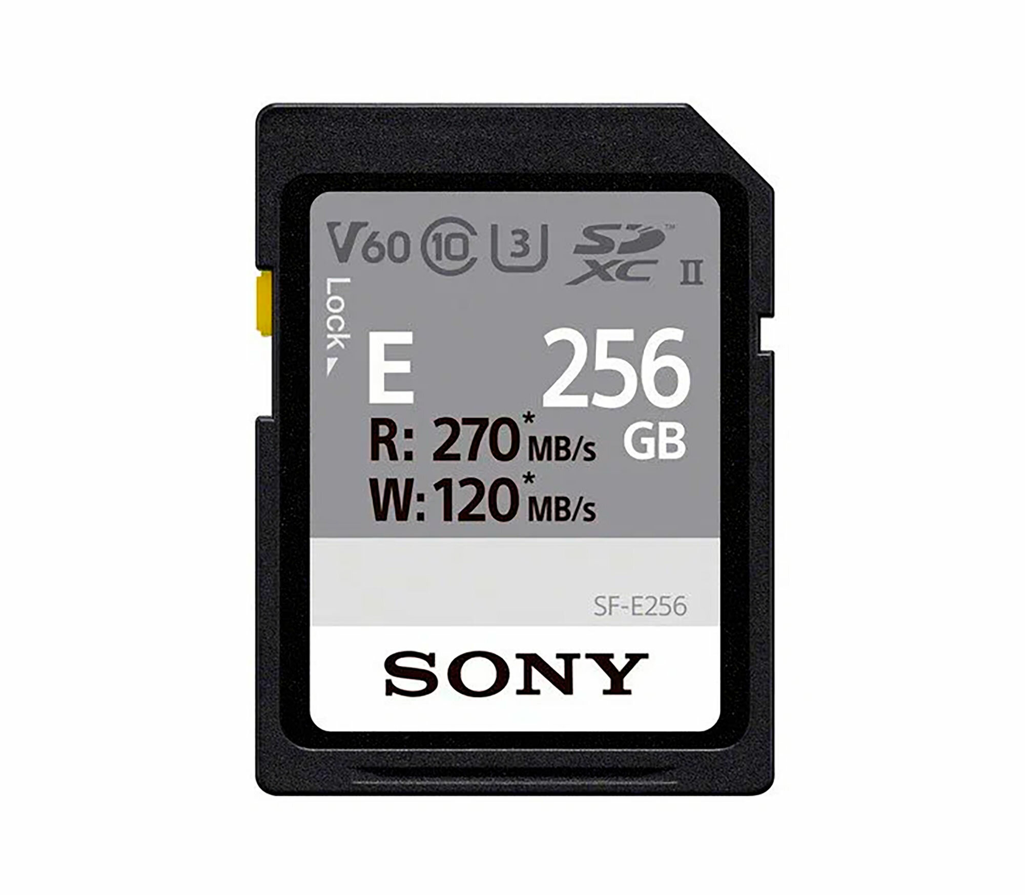 Карта памяти Sony SDXC 256GB UHS-II V60, запись/чтение 120/270Mb/s