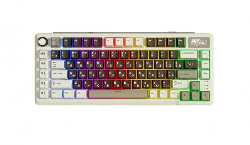 Клавиатура Royal Kludge RK L75, Cream Switches, беспроводная, Mokko Grey (6935280827051)