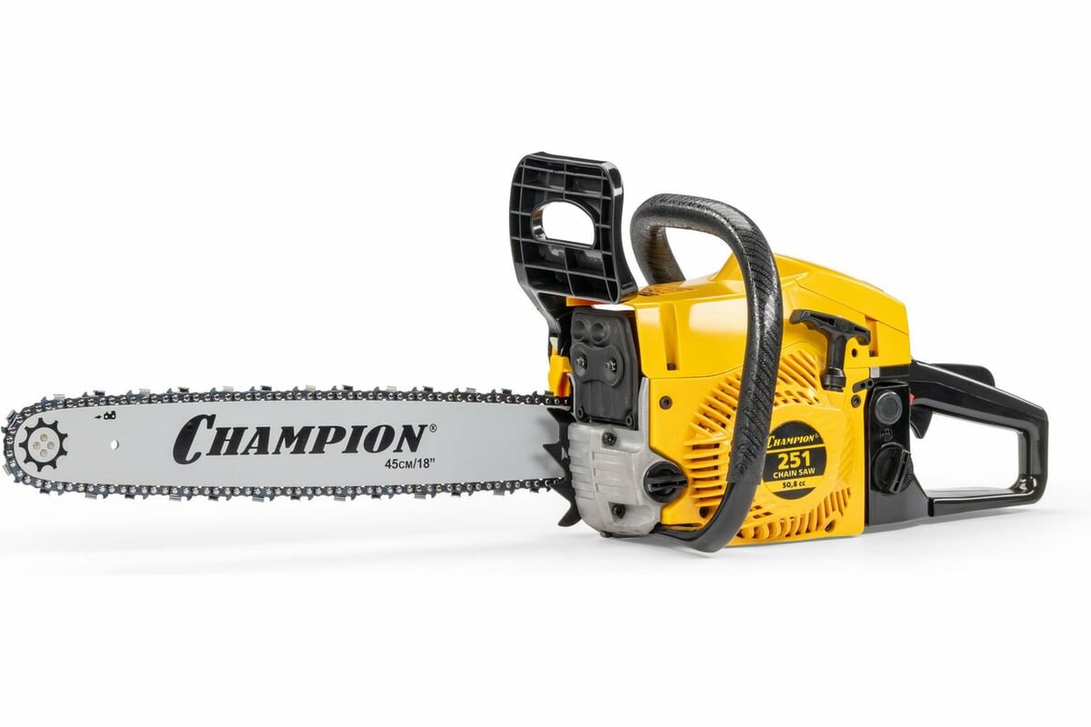 Бензопила CHAMPION 251-18, 2.3 кВт, 2-тактн. 50,8 см3, шина 18"