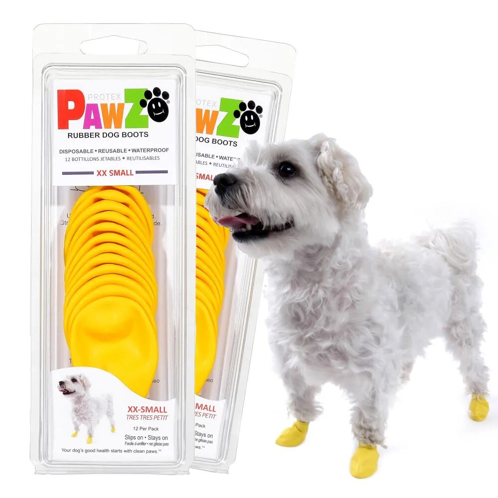 Ботинки для собак PawZ, XXS, Желтый