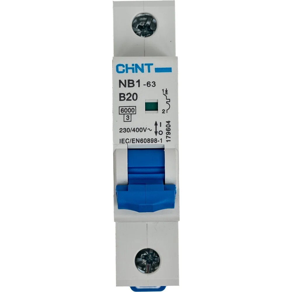 Автоматический выключатель CHINT модульный 1п B 20А 6кА NB1-63 (R) 179604