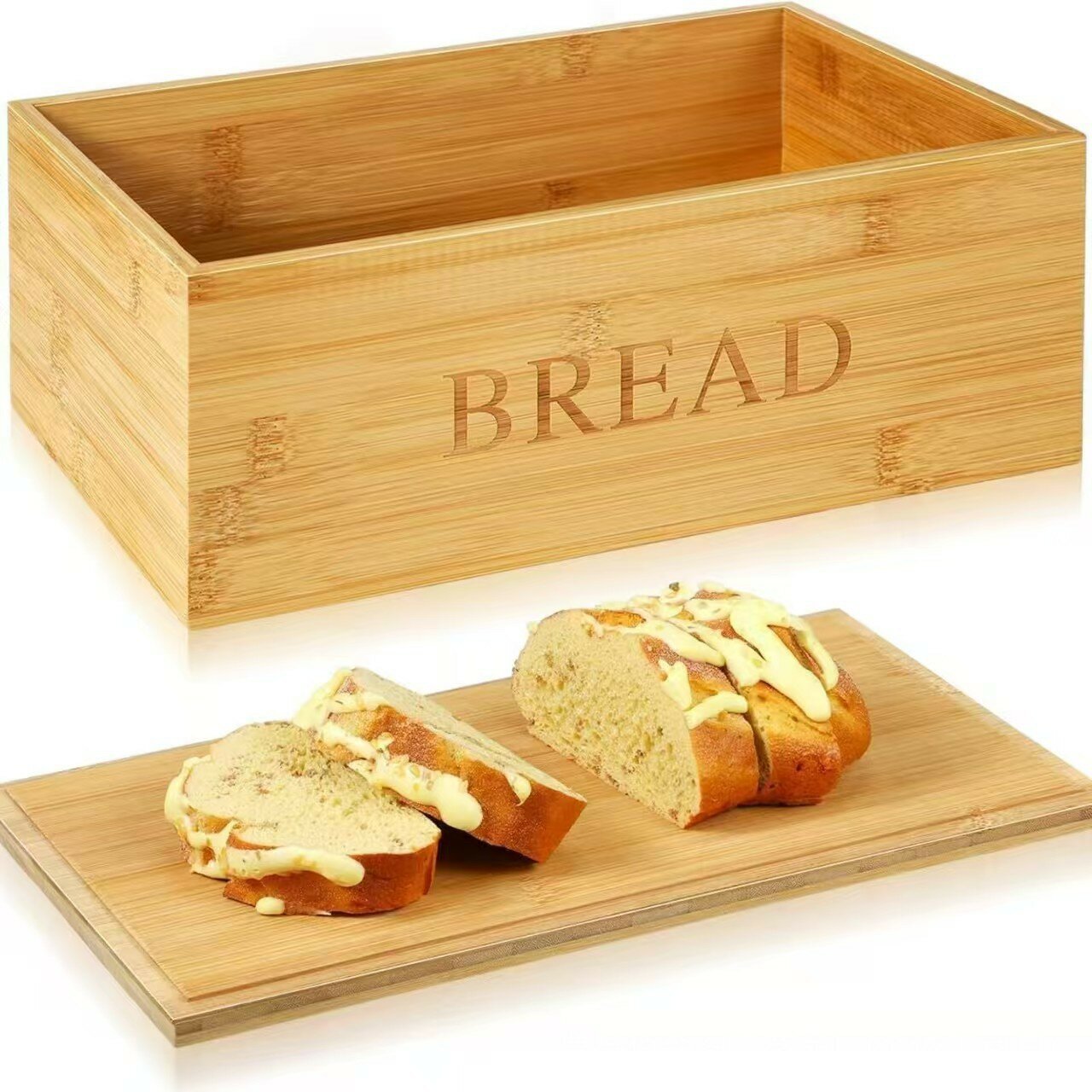 В наличии двухслойная коробка для хранения хлеба из бамбука и дерева, съемный акриловый контейнер для фруктов, шкаф для хранения закусок и хлеба из массива дерева.