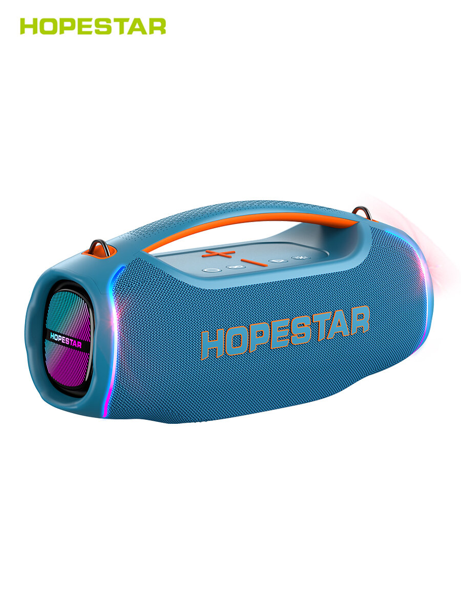 Портативная беспроводная колонка Hopestar H63 70 вт синяя IPX6